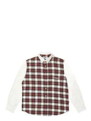 PALACE Check Panel Chambray Shirt 'white - Beige