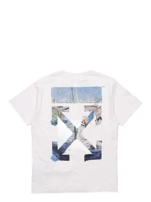 Off-White Colored Arrows Short Sleeve Oversize Tee - White