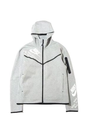Nike Full-length Zipper Cardigan Jacket - Grey
