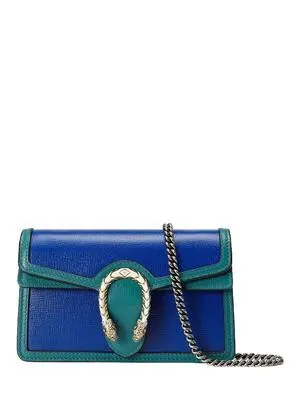 Gucci Gucci Dionysus Super Mini Shoulder Bag Bluemulti-colorgreen