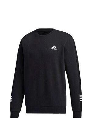 Adidas Logo Stamping Casual Sportswear Sweatshirt - Black