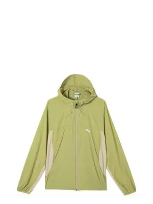 PUMA Zip-up Hooded Jacket - Green/tan