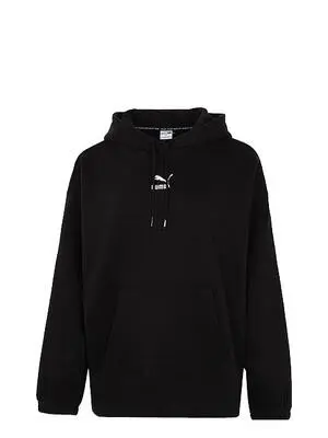 PUMA Classics Oversized Embroidered Logo Hoodie - Black