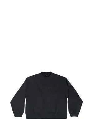 Balenciaga Embroidered Logo Sweatshirt - Black