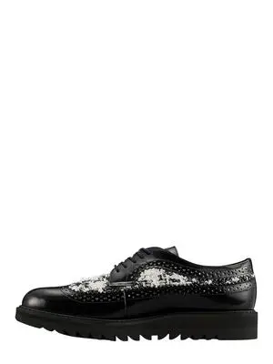 Onitsuka Tiger Brogue Textured Lace-up Shoes - Black