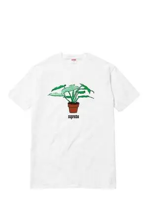 Supreme Fw17 Plant Tee Pale Blue Bonsai Printing Short Sleeve - White