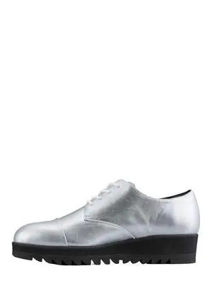 Onitsuka Tiger Derby Lace-up Metallic Sneakers - Silver
