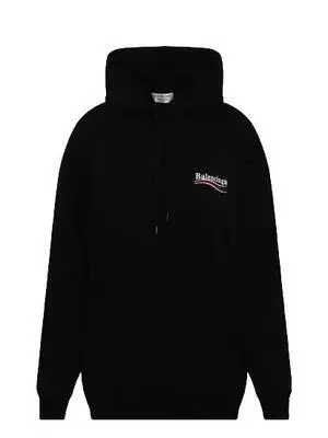 Balenciaga Medium Fit Hoodie - Black