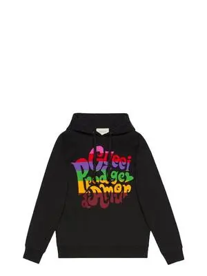 Gucci Fw21 Prodige D Amour Print Hoodie - Black