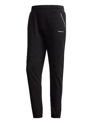 Adidas Neo Logo Cozy Breathable Casual Sports Long Pants - Black
