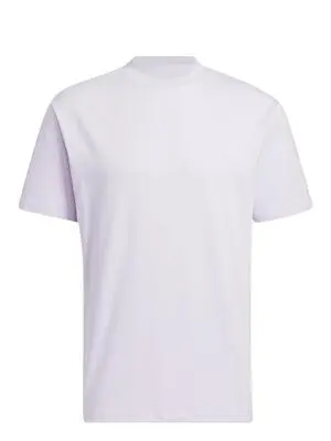 Adidas Neo Solid Color Round Neck Sports Short Sleeve Light Purple T-shirt - Multi-color