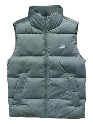 NEW BALANCE Quilted Puffer Vest - Green/blue