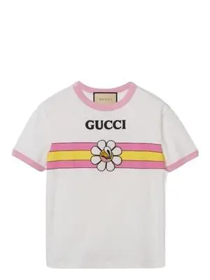 Gucci Cotton Jersey Printed T-shirt - Off White