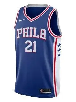Nike Nba Philadelphia 76ers Basketball Jersey - Blue/white