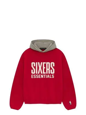 Fear Of God X Nba Philadelphia 76ers Hoodie - Red/grey