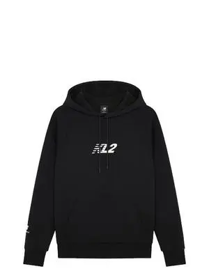 NEW BALANCE Embroidered Logo Sports Pullover - Black