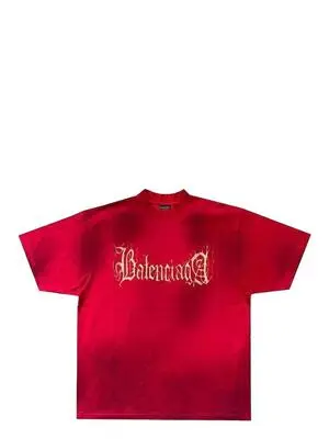 Balenciaga Balenciaga Heavy Metal Logo T-shirt Oversized 'red' Red