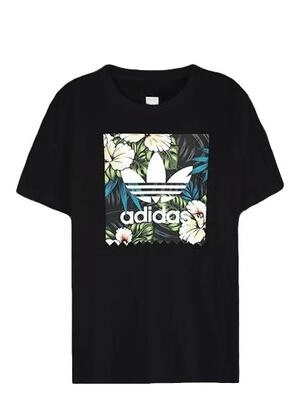 Adidas Originals Flowers Printing Short Sleeve - Black