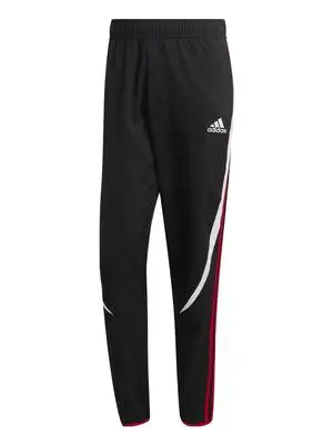 Adidas Contrasting Colors Vertical Stripes Logo Casual Sports Pants/trousers/joggers Black - Multi-color