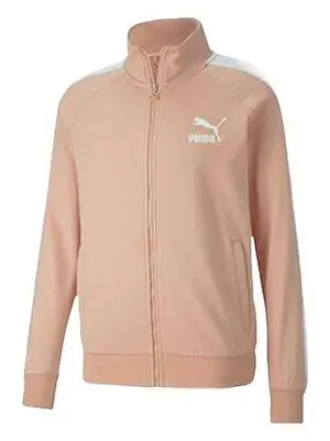 PUMA Iconic Minimalistic Casual Stand Collar Jacket - Pinkred