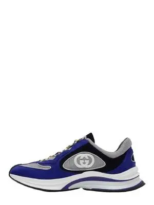 Gucci Run Suede Sneakers - Royal Blue/white/grey