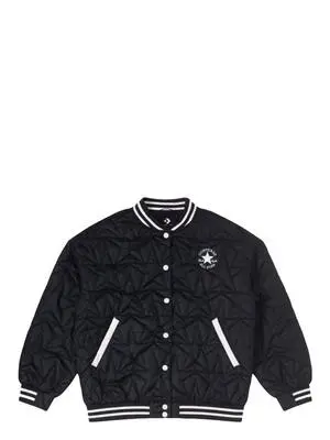 CONVERSE Padded Baseball Bomber Jacket - Black/white