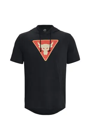 Under Armour Project Rock Terry Short Sleeve Hoodie - Black