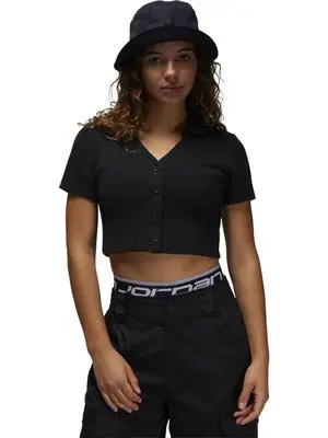 JORDAN Air Short-sleeve Knit Top - Black