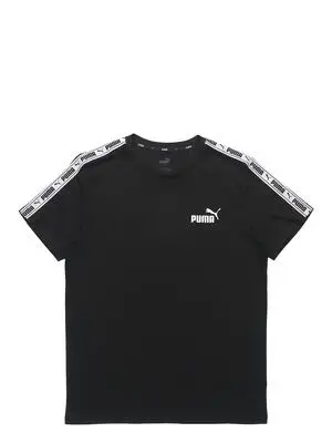 PUMA Taping Logo T-shirt 'black - Black/white