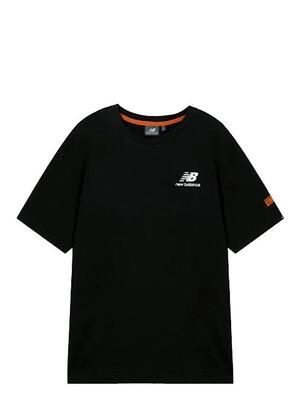 NEW BALANCE Athleisure Casual Sports Round Neck Pullover Short Sleeve Couple Style - Black