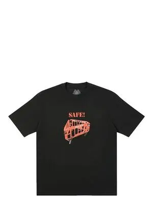PALACE Safe!" Graphic Print Short Sleeve T-shirt - Black