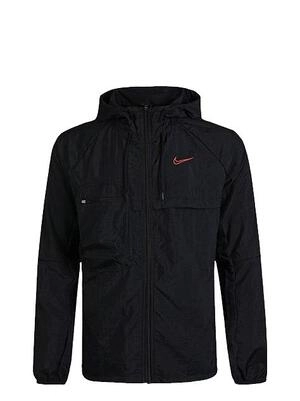 Nike Logo Sports Hooded Jacket - Black