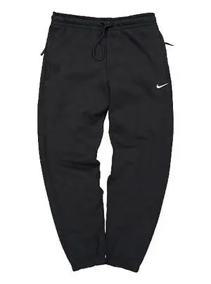 Nike Embroidered Logo Fleece Casual Sports Pants/trousers/joggers - Black