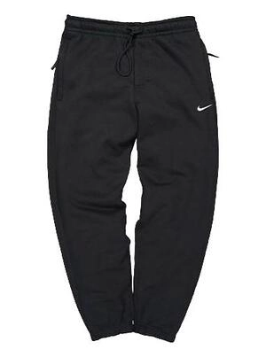 Nike Embroidered Logo Fleece Casual Sports Pants/trousers/joggers - Black