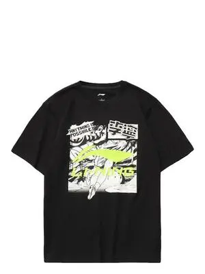 LI-NING Li-ning Graphic Loose Fit T-shirt 'black' Black/multi-color