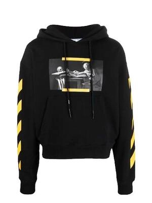 Off-White Painting Print Hoodie - Black