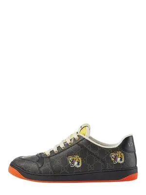 Gucci Tiger Print Sneakers - Black