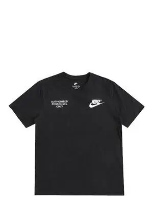 Nike Ss22 Logo Printing Round Neck Short Sleeve Black - Default Color