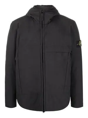 Stone Island STONE ISLAND Soft-Shell Primaloft Hooded Jacket Black