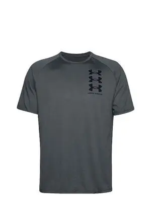 Under Armour Tech Triple Logo Short Sleeve T-shirt - Grey