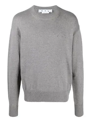 Off-White Logo Embroidered Knitted Jumper - Default Colorway