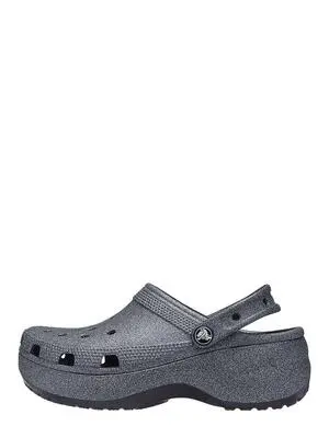 CROCS Classic Platform Glitter Ii Clog - Black