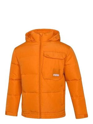 PUMA Down Jacket With Hood - Orange