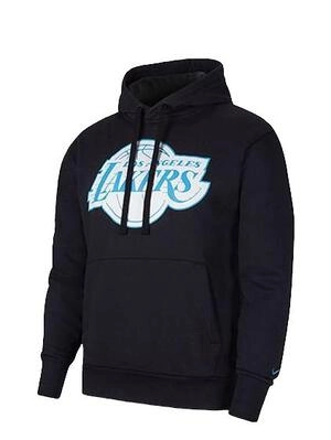 Nike Nba Los Angeles Lakers City Edition Logo Fleece Pullover - Black