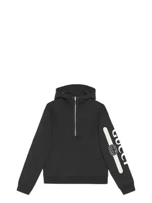 Gucci Graphic Print Hoodie - Black