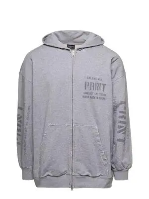 Balenciaga Zip-up Hoodie - Grey