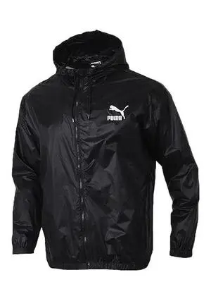 PUMA Woven Windproof Hooded Jacket - Black