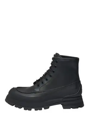 Alexander McQueen Alexander McQueen Lace-Up Combat Boots Black