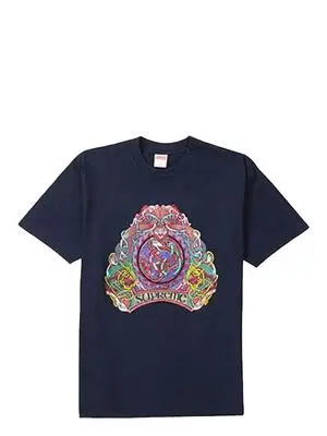 Supreme Ss19 Knot Tee Navy Printing Short Sleeve Navy - Blue