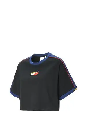 PUMA PUMA X Rdet Multicolor Splicing Round Neck Short Sleeve T-shirt Black